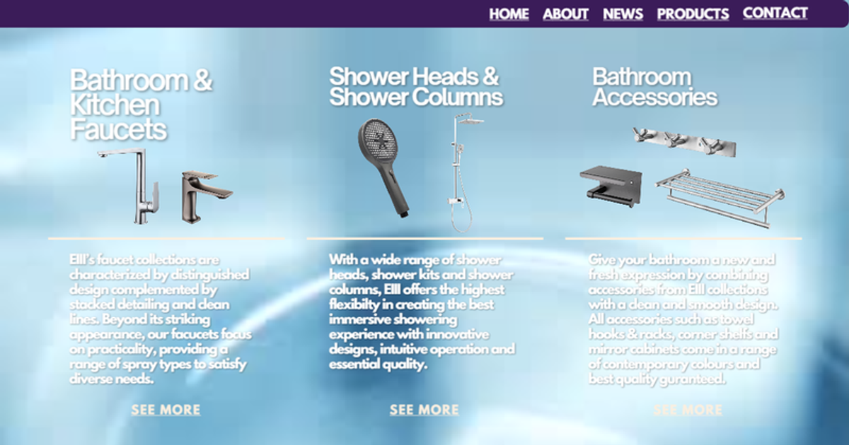 EIII Sanitray Ware Product showcase