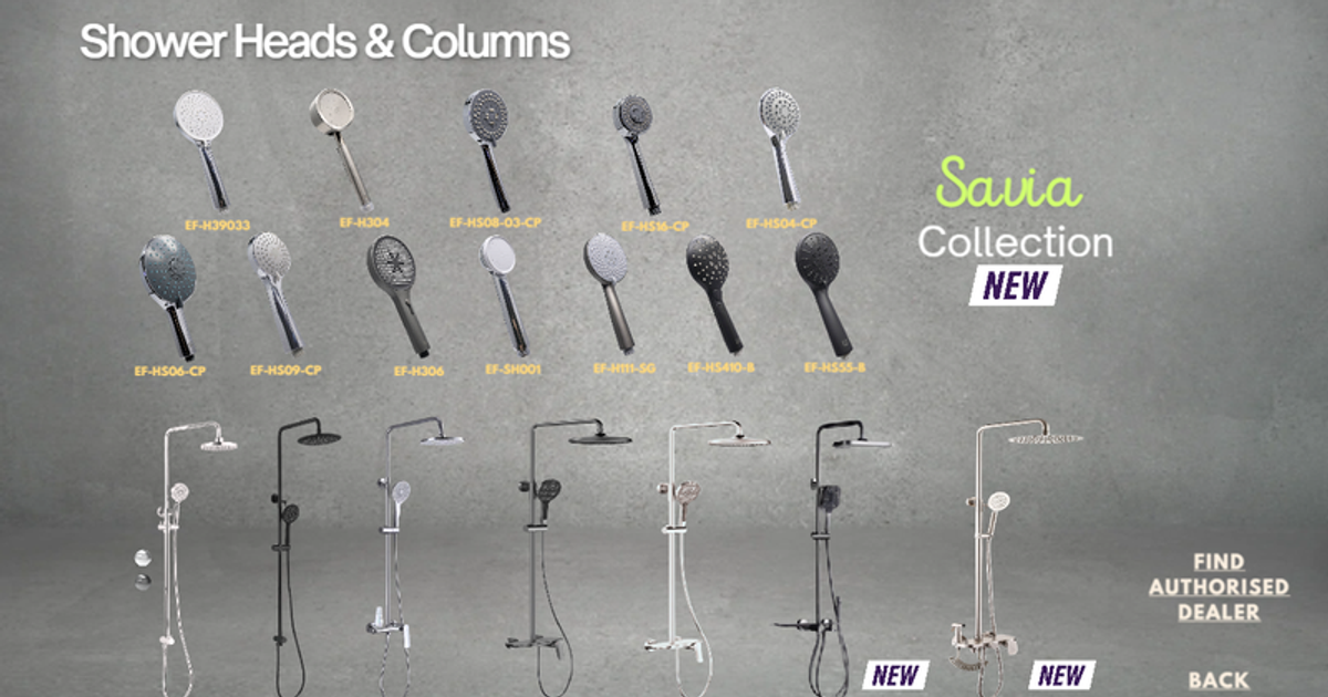EIII Shower Heads and Columns